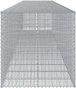 Gabionový koš s víkem 750 x 100 x 100 cm pozinkované železo 3295203