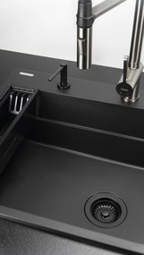 Deante Magnetic, sada příslušenství ke kuchyňskému dřezu série Magnetic, černá matná, DEA-ZZMKN22K