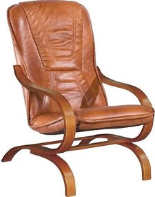 Casarredo - Komfort nábytek Pohupovací křeslo ERIKA kůže | potah: kůže Cappuccino,Vyberte si moření dřeva:: moření mahagon
