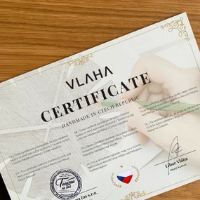 VLAHA Dubové hodiny ATELIER vyrobené v Čechách se zlatými ručkami ⌀32,5cm