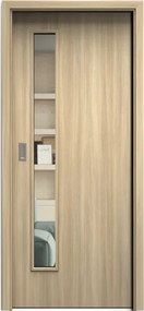 SAPELI ELEGANT KOMFORT M60 - CPL LAMINÁT - POSUVNÉ DVEŘE VČ. ZÁRUBNĚ - dub Hikari Průchozí šířka (cm): 80, Průchozí výška (cm): 210, Typ skla: Čiré sklo