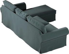 Potah na pohovku IKEA Ektorp 2-místná s lenoškou barva zelená látka sametová