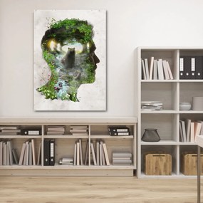 Gario Obraz na plátně Medvěd v hlavě muže - Barrett Biggers Rozměry: 40 x 60 cm