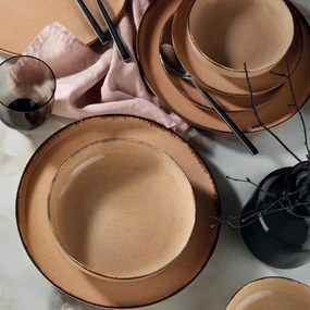 24dílná sada růžového porcelánového nádobí Kütahya Porselen Pearl