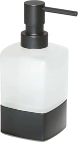Sapho Gedy Koupelnové doplňky - Dávkovač mýdla Lounge na postavení, bílá/černá mat 545514