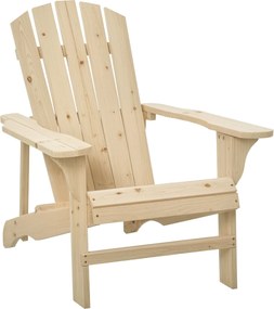 Zahradní křeslo Outsunny Adirondack s širokým sedákem, nosnost 150 kg, pro terasu, balkon, rozměry 78x89x88 cm | Aosom