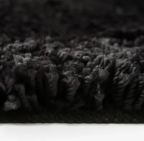 Spirella HIGHLAND černá / Koupelnová předložka / O 60 cm / mikrovlákno