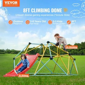 Lezecká kopule, 2,4 m geometrická kupole prolézačka se skluzavkou
