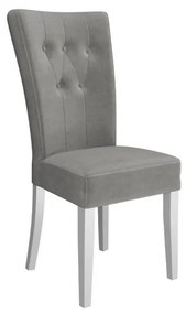 Čalouněná jídelní židle ST67, Barva: bílý polomatný, Potah: Magic Velvet 2225