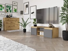 Moderní bezúchytkový TV stolek MODERN 120 cm - různá barevná provedení Bílá