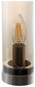 Stolní lampa z lahvového skla, jantarová