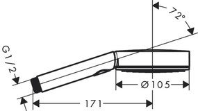Hansgrohe Pulsify Select S, ruční sprcha 105 3jet Activation, chromová, HAN-24100000