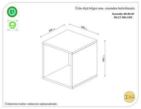 Bílý noční stolek Biga – Gauge Concept