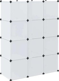 Modulární skříň s 9 přihrádkami 109x36,5x143 cm bílá 240498