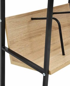 Knihovna se 2 policemi černá a dub 52x28x59 cm kompozitní dřevo 288231