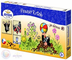 DETOA DŘEVO Hra Pexeso Krtek (Krteček) 36 dílků *DŘEVĚNÉ HRAČKY* dt14435