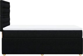 Box spring postel s matrací černá 80 x 200 cm textil 3294199