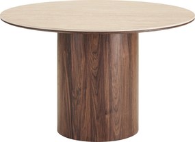 House Nordic Jídelní stůl DELPHI tmavě hnědý ø120 cm 2203146