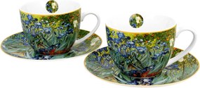 Porcelánový šálek s podšálkem Van Gogh Irises 250 ml sada 2ks