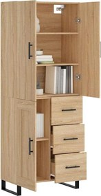 Skříň highboard dub sonoma 69,5 x 34 x 180 cm kompozitní dřevo 3196038