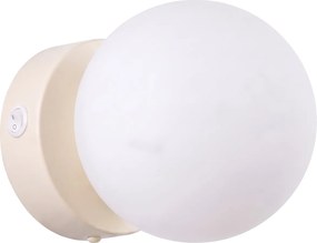 Sollux Lighting Nástěnné svítidlo YOLI 1 béžové s vypínačem