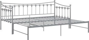 Rám vysouvací postele/pohovky šedý kovový 90 x 200 cm 324760