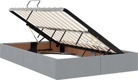 Postel s úložným prostorem a matrací Světle šedá 120 x 200 cm 3371709