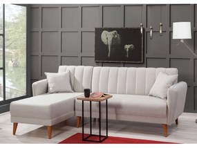 Atelier del sofa Rozkladatelná rohová pohovka AQUA krémová levý roh 867UNQ1401