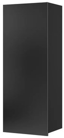 Konsimo Sp. z o.o. Sp. k. | Nástěnná skříňka PAVO 117x45 cm lesklá černá/matná černá | KO0133