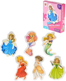 _Ostatní 1_ PUZZLE 6v1 Disney Princezny 18x13cm velké dílky 17ks skládačka v krabici 81261
