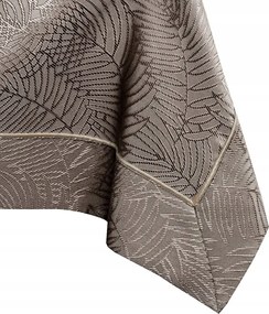 Ameliahome Gaia Rostlinný Lisovaný Obrus 140X260 -140x260- Hnědý