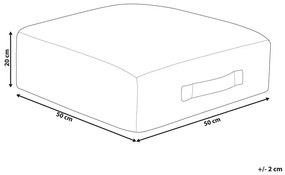 Bavlněný polštář na sezení 50 x 50 x 20 cm světle béžový/hnědý SHASA Beliani