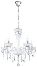 Eglo Chandeliers 39113 CARPENTO lustr 5xE14 bílá Hotelová svítidla