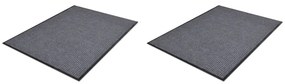 PVC rohožky 2 ks šedé 90 x 60 cm 278748