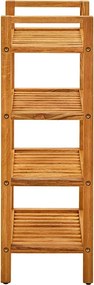 Botník se 4 policemi 50 x 27 x 80 cm masivní dubové dřevo 331746