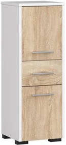 Koupelnová skříňka FIN 30 2D 1SZ 85 cm bílá/sonoma