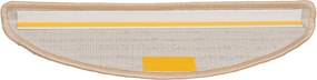 Schodové rohože 10 ks 56x17x3 cm krémové, půlkulaté 149791