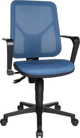 XXXLutz OTOČNÁ ŽIDLE, plochá tkanina, síť, petrolej - Online Only kancelářské židle - 001319008901