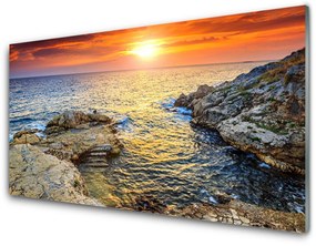 akrylový obraz Moře Slunce Krajina 140x70 cm