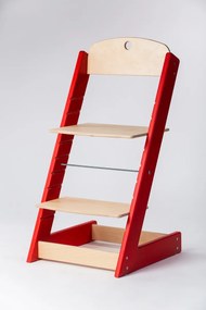 Lucas Wood Style rostoucí židle ALFA - červená/přírodní