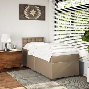 Box spring postel s matrací cappuccino 100x200 cm umělá kůže 3286111