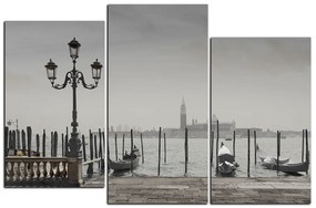 Obraz na plátně - Velký kanál a gondoly v Benátkách 1114QD (120x80 cm)