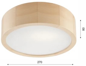 Koupelnové stropní svítidlo NATURAL 2xE27/15W/230V IP54 borovice pr. 27 cm