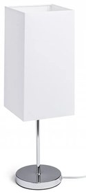 Rendl R14064 stolní lampa NYC/TEMPO 15/30 Polycotton bílá/nikl, E27, 49,5cm