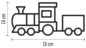 LED dřevěný vánoční vláček EMOS DCWW22 14cm 2xAA vnitřní použití teplá bílá s časovačem