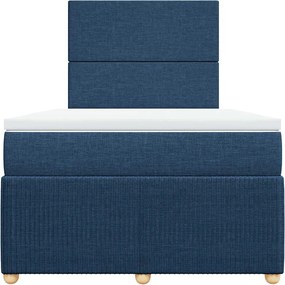 Box spring postel s matrací modrá 120x200 cm textil 3292022