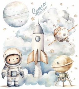 Gario Dětská nálepka na zeď Space adventure - cesta do vesmíru
