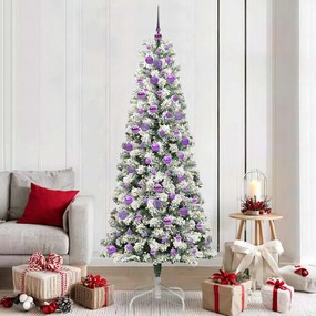 Umělý Skládací Vánoční Strom 300 LED Zelená a bílá 210 cm 3395610