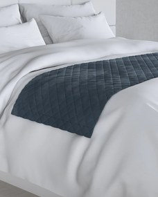 Hotelový přehoz – běhoun Velvet 60x200 cm barva modrá látka lesklé, sametová