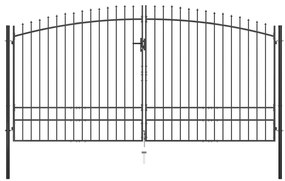 Dvoukřídlá plotová brána s hroty 400 x 248 cm